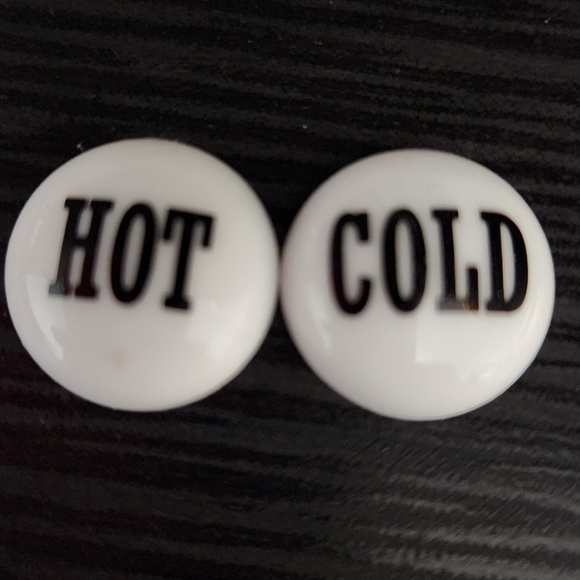 Other | Ceramic Buttons For Handle Faucet One Set One Hot And One Cold ...